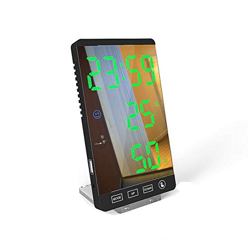 Buy 6-inch LED Mirror Alarm Clock Wall-ed Digital Clock Button Touch ...