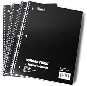 Amazon.com : Staples Spiral Notebook 1-subject, 70-count, College Ruled ...