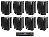 JBL VMA1120 Commercial Amplifier+8 Black Wall Speakers for Restaurant ...