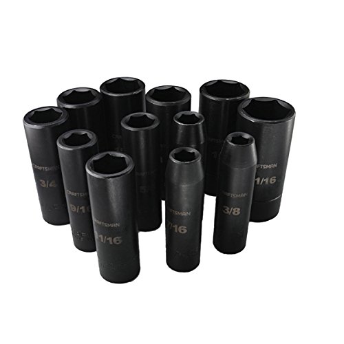 Buy Craftsman Industrial Dual-Mark Deep Impact Socket Set, 1/2" Drive ...