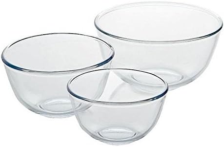 Pyrex Mixing Bowl Glass Set, 0.5L/1.0L/2.0L – BigaMart