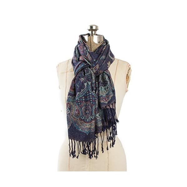 Paulette Scarf, Pashmina Paisley Traditional Jacquard Shawl - hand made ...