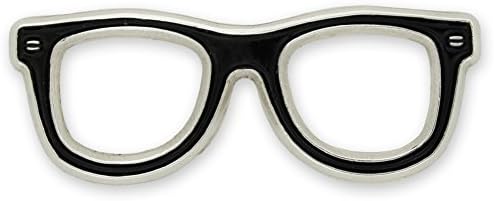 PinMart Black Glasses Frames Enamel Lapel Pin Optometry Eye Doctor Gift ...