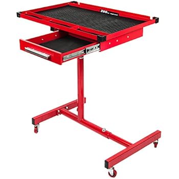 RTJ 200 lbs Capacity Adjustable Work Table with Drawer Rolling Tool ...