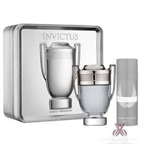 Amazon.com : Paco Rabanne Invictus 2 Piece Gift Set for Men (Deodorant ...