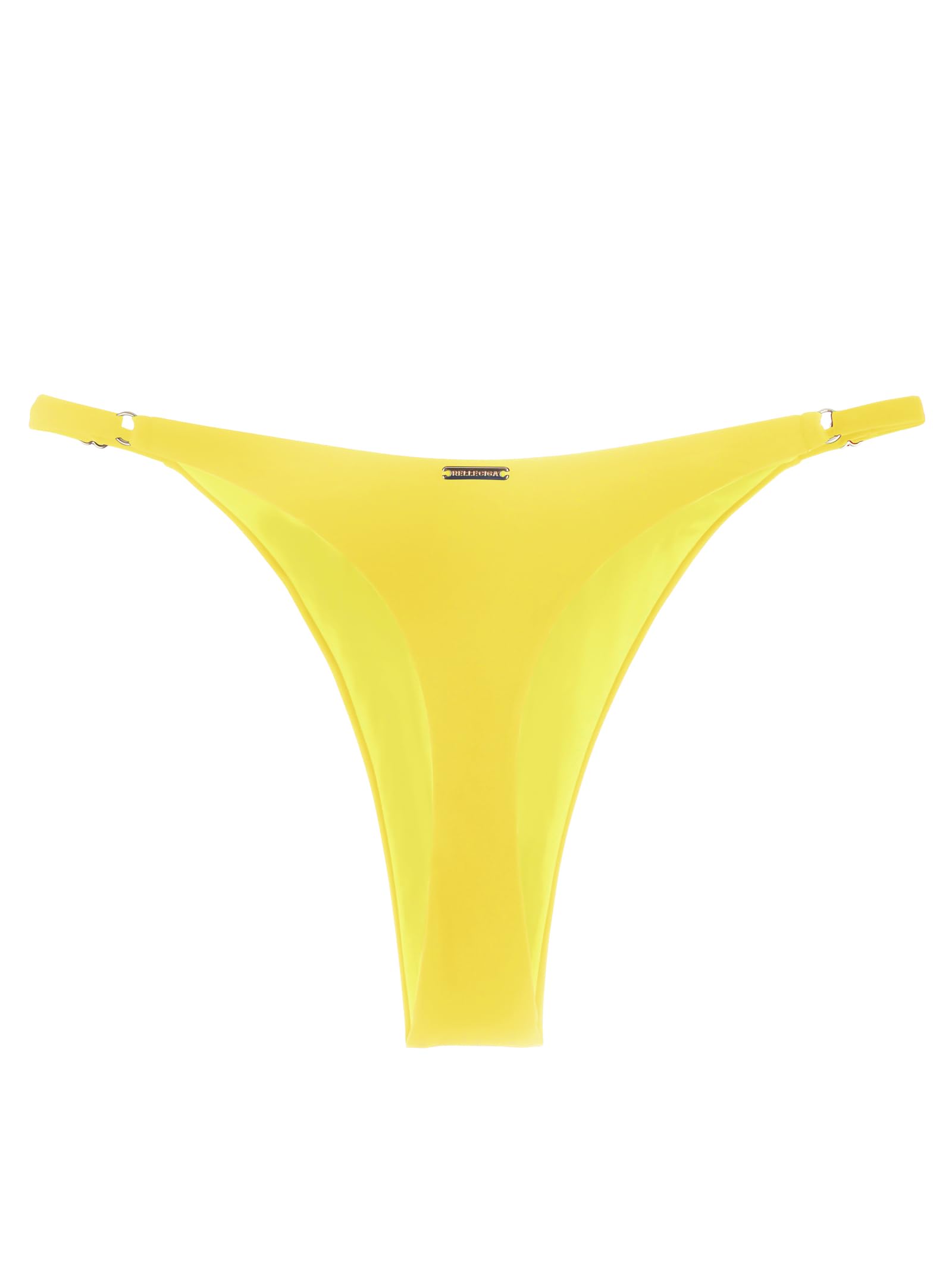RELLECIGA Women's Yellow Adjustable High Cut Thong Bikini Bottom Size ...