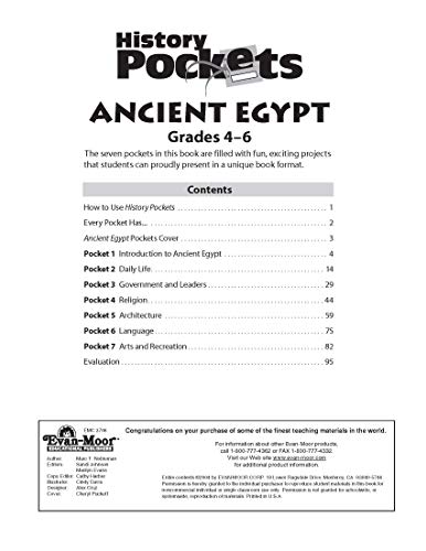 History Pockets: Ancient Egypt - Grades 4-6+ | Pricepulse