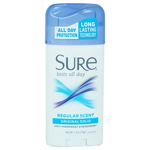 Sure Original Solid Anti-Perspirant and Deodorant, Regular Scent, 2.7 ...
