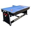 RACK Triad 7-Foot 3-in-1 Multi Game Swivel Billiard/Pool Table (Black ...