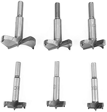 6 Piece Drill Bit Set, 30-60mm Drill Saw Set, High Strength Steel Wood ...