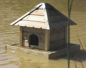 Floating Duck Nest Box, square duck house, nesting coop, waterfowl raft ...