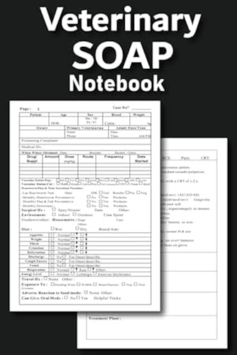 Patient Physical Examination Template Veterinary SOAP Notebook: