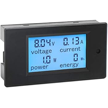 DC Power Meter, DROK LCD Display Digital Multimeter 6.5-100V 24V 36V 48V 60V 20A Voltage Current ...
