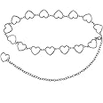Amazon.com: Kefley Heart Waist Chain Belt with Long Tassel Tail Body ...