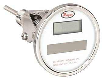 Dwyer Series DBT Digital Solar-Powered Bimetal Thermometer, Range -58 ...