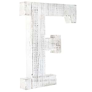 Amazon.com: Distressed White Alphabet Wall Décor/Free Standing Monogram ...