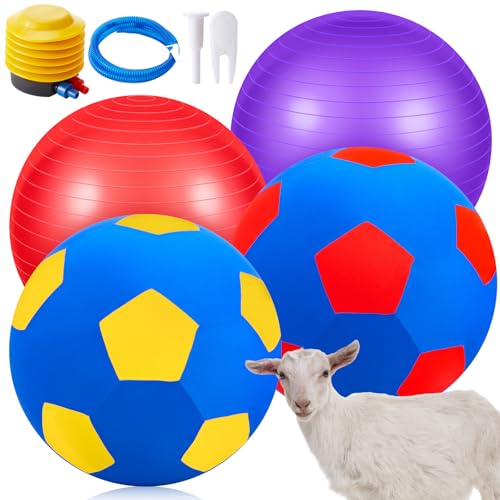 VercanMonth 4 Pcs 2 Set Goat Ball Toy with Ball Covers Anti Burst ...