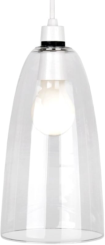 Modern Clear Glass Ceiling Pendant Lamp Light Shade: Amazon.co.uk: Lighting