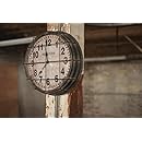 Amazon.com: Kalalou Black and White Metal New York Clock: Home & Kitchen