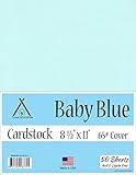 Amazon.com: Baby Blue Cardstock - 12 x 12 inch - 65Lb Cover - 25 Sheets
