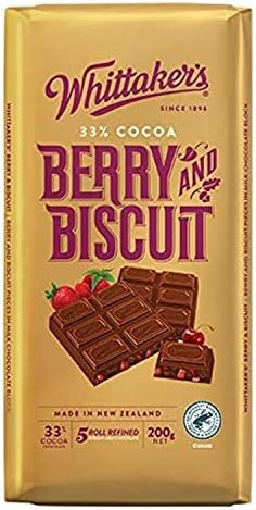 Whittakers 320 33% Cocoa Berry and Biscuit Milk Chocolate 200 g price ...