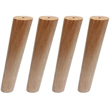 Amazon.com: 12 Inch 4PCS Sofa Legs Wood Color Tapered Reliable Wood ...
