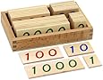 Amazon.com: Montessori Large Wooden Number Cards with Box (1-9000 ...