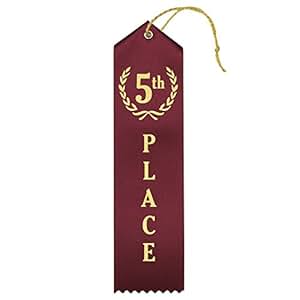 Amazon.com : 5th Place (Maroon) Premium Award Ribbons with Card ...