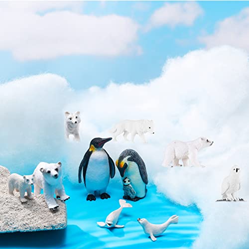 Skylety 10 Pieces Polar Animal Figurines Set Realistic Arctic Figures ...