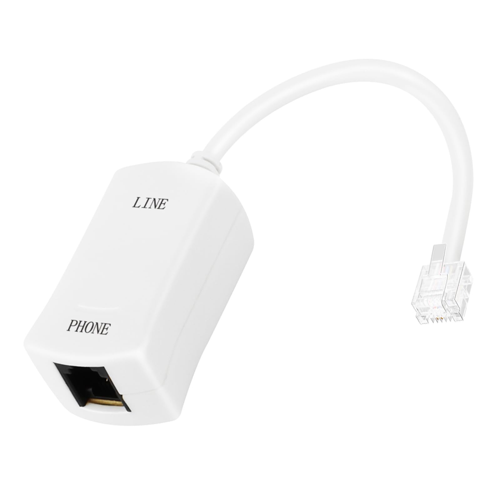 Lativu DSL Filter for Landline Phone, 1-Pack in-Line DSL Filter, RJ11 ...