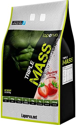 laperva Triple Mass Gainer Protein Powder, High Calorie Weight Gainer ...