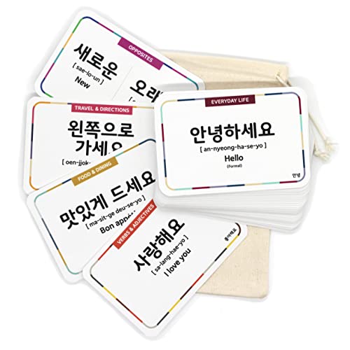 Stellarsol Korean Basic Dialogue Flashcards - 114 Basic Phrases/Words ...