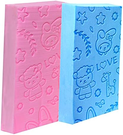 (Pack of 2) SOFTSWISS (Made in Korea) Soft Bath Body Shower Sponge ...