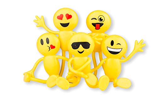 Neliblu Emoji Party Favors - Fun Toys - 1 Dozen 4.5" Emoji Smiley Face ...