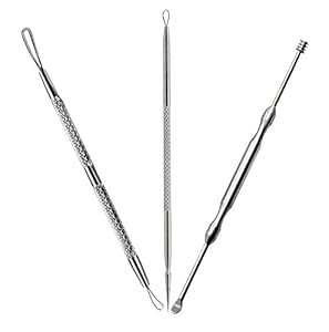 Amazon.com: Comedone Extractor Tool Set Plus Ear-Pick For Blackhead ...