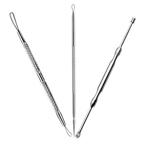 Amazon.com: Comedone Extractor Tool Set Plus Ear-Pick For Blackhead ...