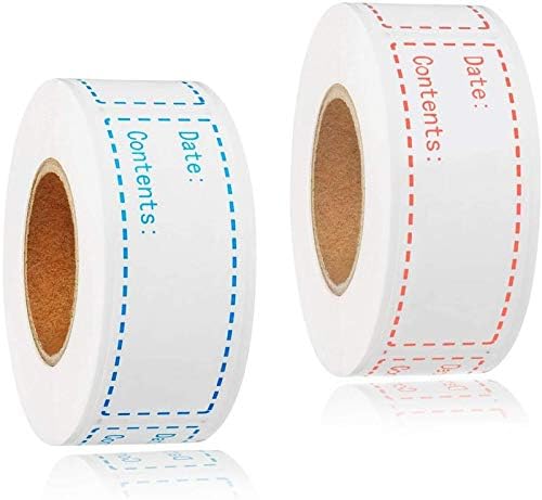 4 Roll Freezer Food Labels, 600 Pcs Self-Adhesive Date Label Food ...
