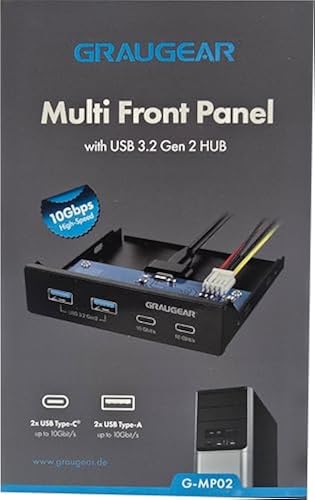 Desktop Case GRAUGEAR 3.5 Inch Front Panel USB Hub, Internal USB Hub ...