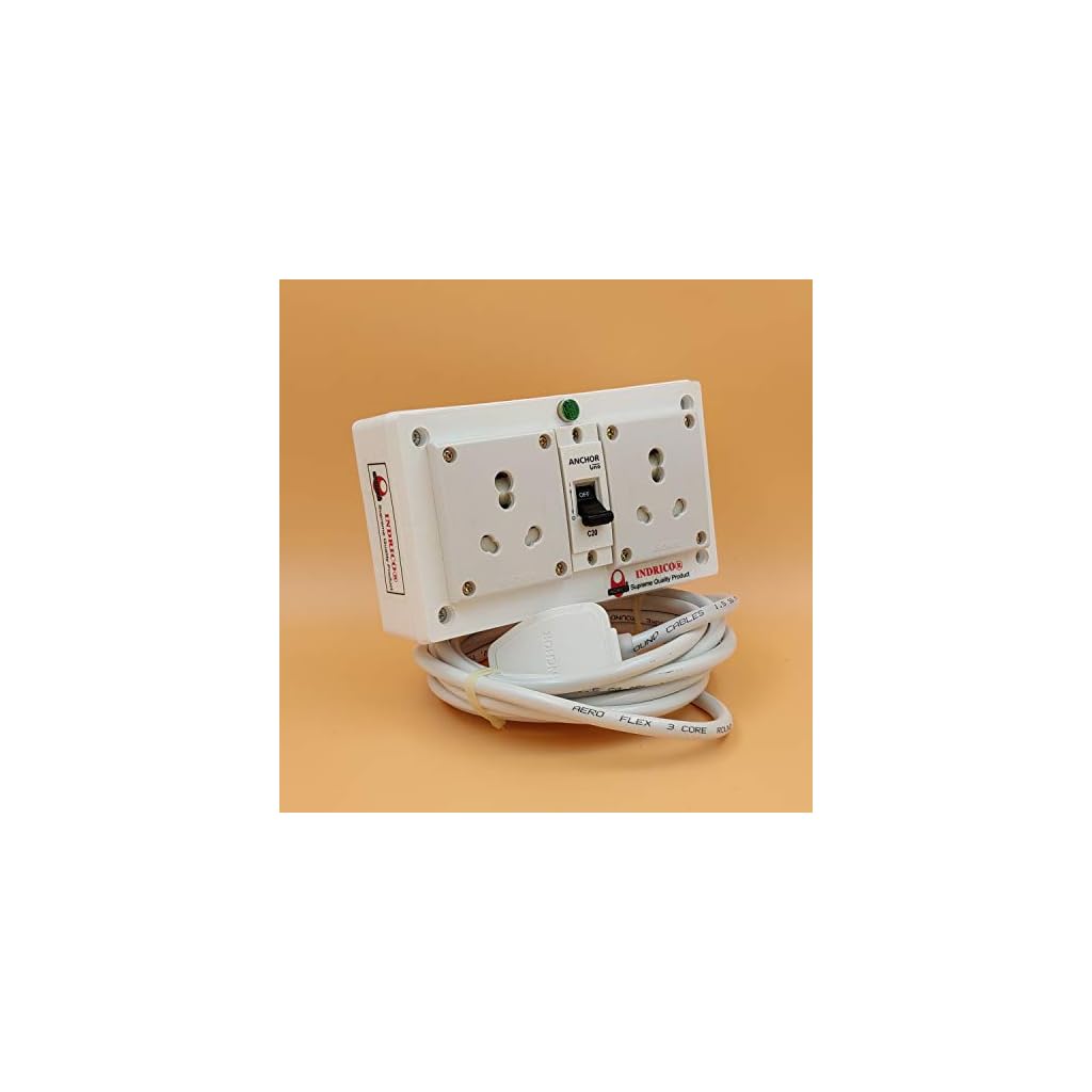 INDRICO 16A Electric Multi Outlet Extension Board Box with MCB for ...
