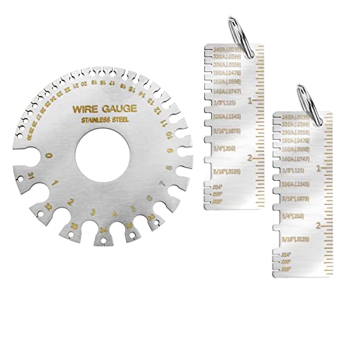 Mua Lusofie 2 Pack Wire Metal Sheet Thickness Gauge Stainless Steel ...