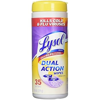 Amazon.com: Lysol Dual Action Disinfecting Wipes Value Pack, Citrus ...