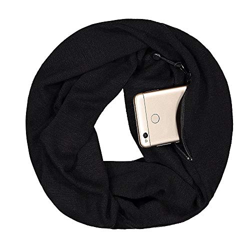 Pop Fashion Travel-in-Style Pocket Scarf - Lightweight Heathered Travel ...