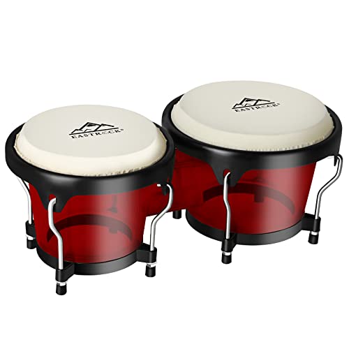 EastRock Bongo Drums 6” and 7” Set for Kids Adults Beginners ...