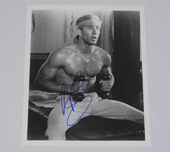 Nicolas Cage Fitness Gym Muscle Pose Authentic Signed Autographed B/W ...