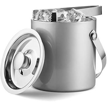 Amazon.com: Mitbak Doubled Walled Ice Bucket with Matching Ice Tongs ...
