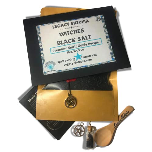Witches Black Salt for Protection from Evil |3oz| Altar Supplies with ...