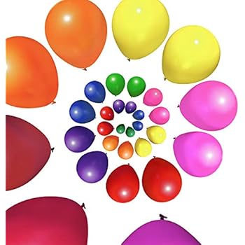 Amazon.com: MESHA 12 Inches Assorted Color Party Balloons (128 Pcs ...