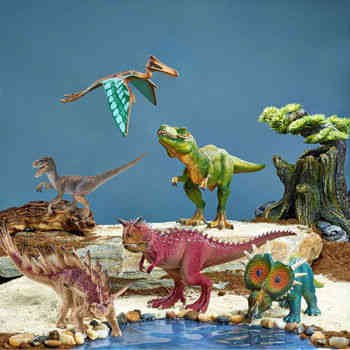 Buy Schleich 6-piece Dinosaur Set, with Velociraptor, T-Rex ...