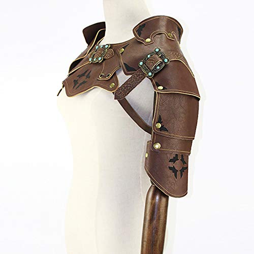 HiiFeuer Medieval PU Leather Chest Armor, Steampunk Retro Leather Armor ...