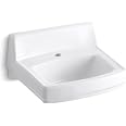 KOHLER K-2031-0 Greenwich Wall-Mount Bathroom Sink, White 1.38 - Wall ...